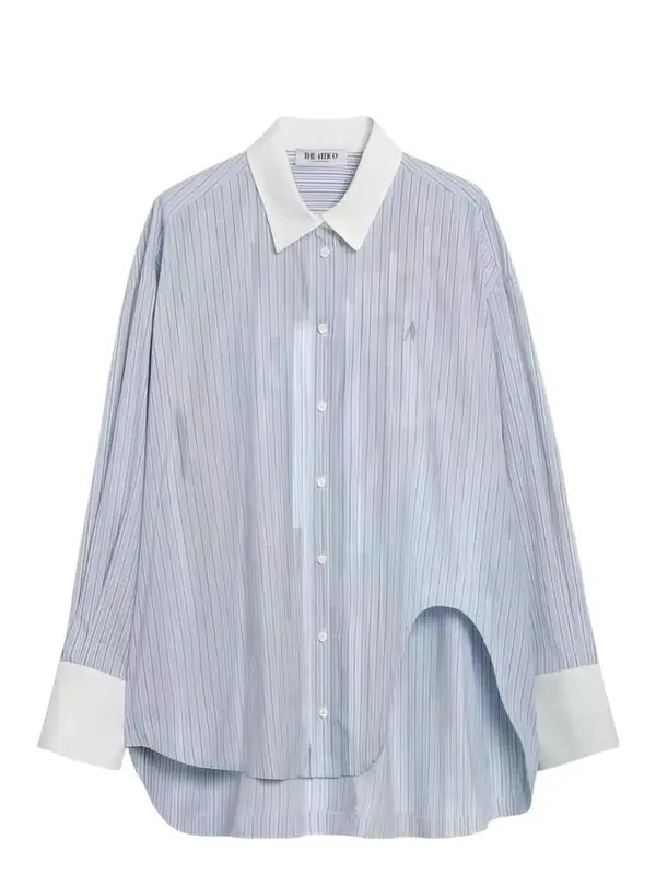Attico Striped Collar Shirt - Blue