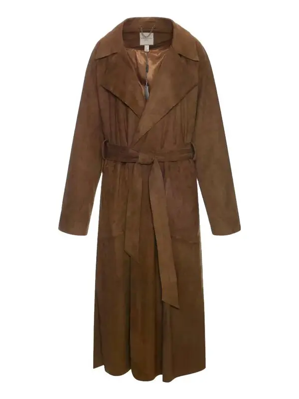 URBANCODE Faux-suede Trench Coat - Brown