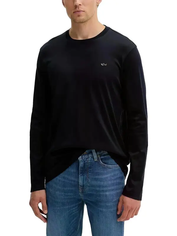 Paul & Shark Shark-motif Long-sleeve T-shirt - Blue