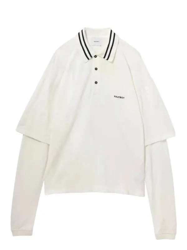 HALFBOY Double Sleeves Polo Shirt - Neutrals
