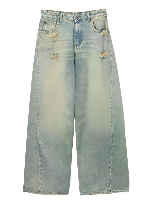 HALFBOY Distressed Denim Trousers - Blue