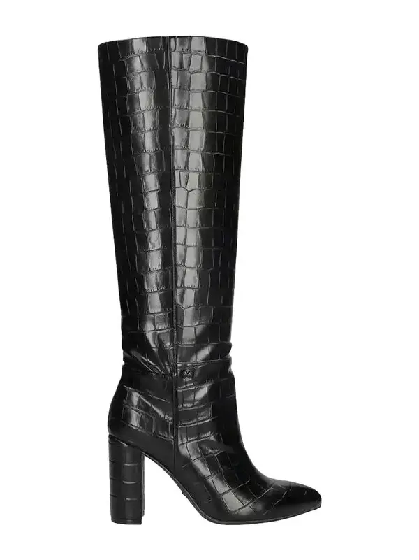 MEXX Krystal Indy Embossed Block-heel Boots - Black