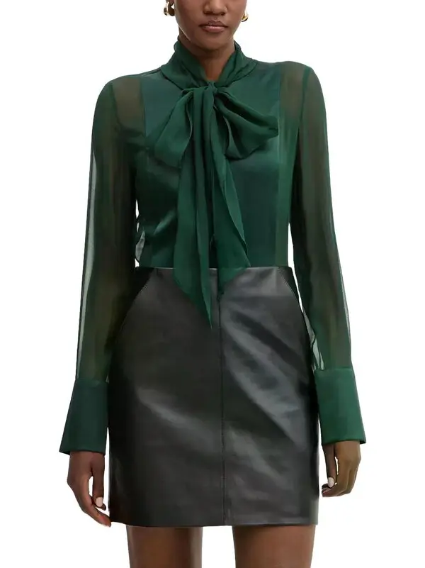 Retrofete Tie-detail Blouse - Green