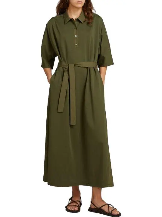 MM BY MAX MARA Albero Jersey Maxi Dress - Moss Green
