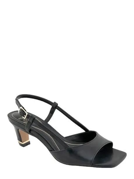 KENNETH COLE Anna Slingback Sandal - Black Leather