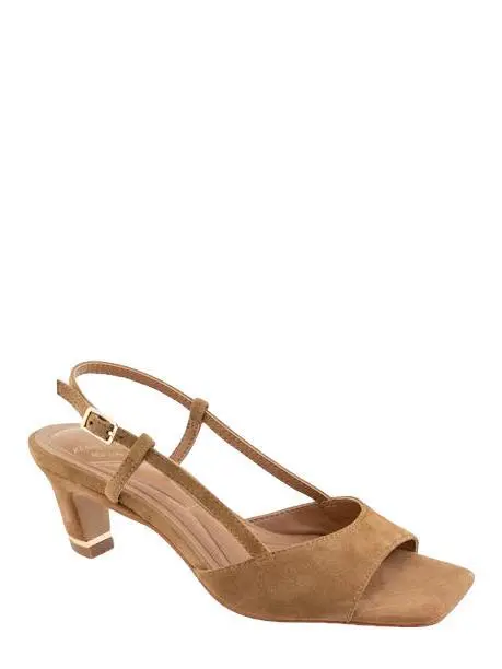 KENNETH COLE Anna Slingback Sandal - Brown Suede