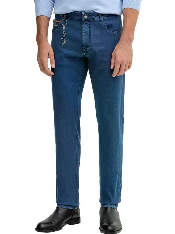 Paul & Shark Straight-leg Jeans With Shark Pendant - Blue