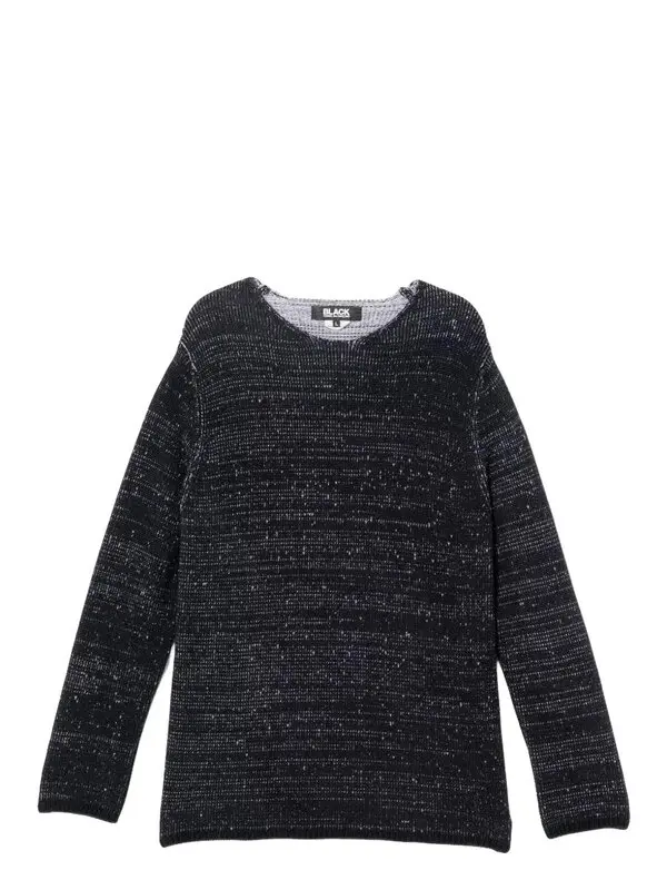 Comme Des Garçons Speckled Long-sleeve Jumper - Blue