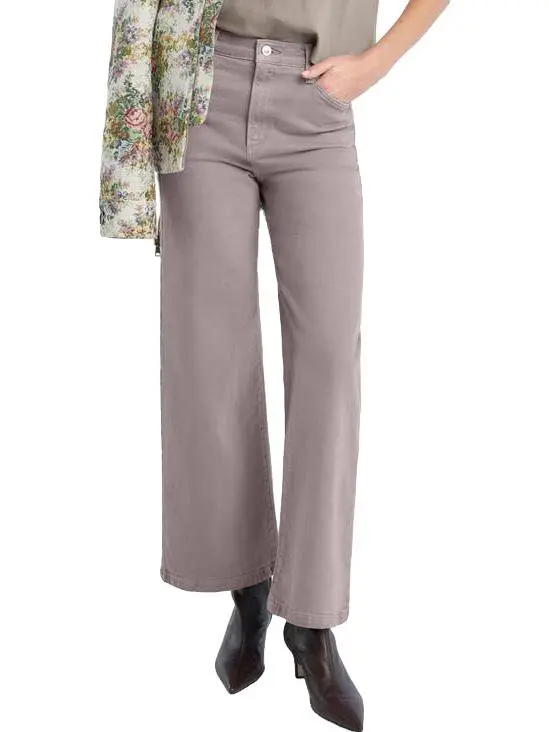 FAVORITE DAUGHTER The Mischa Super High-waist Wide-leg Jeans - Soft Taupe