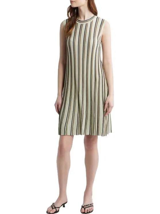 Rag & Bone Victoria Stripe Rib Shift Dress - Blue Multi