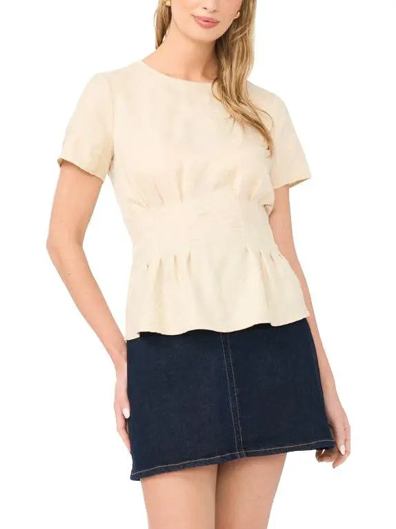 Vince Camuto Pleated Waist Top - Sand Drift