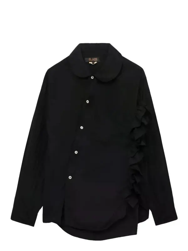 Comme Des Garçons Ruffled Peter Pan Collar Shirt - Black