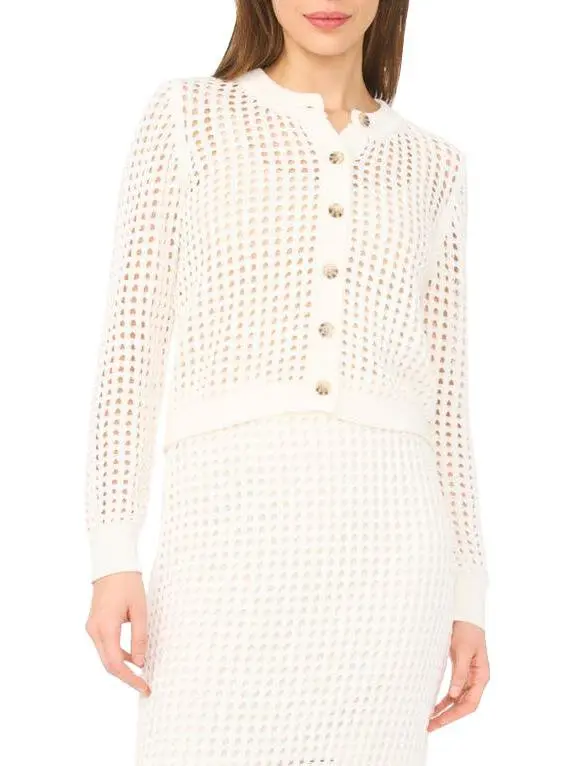 CECE DUPRAZ Open Knit Cardigan - Antique White