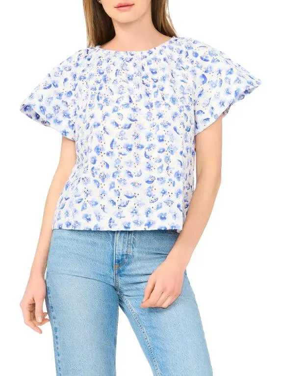 CECE DUPRAZ Cotton Poplin Top With Tassels - Bellflower Blue