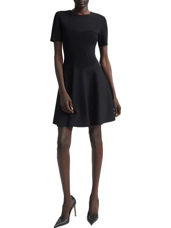 Alexander McQueen Volume Mini Dress - Black