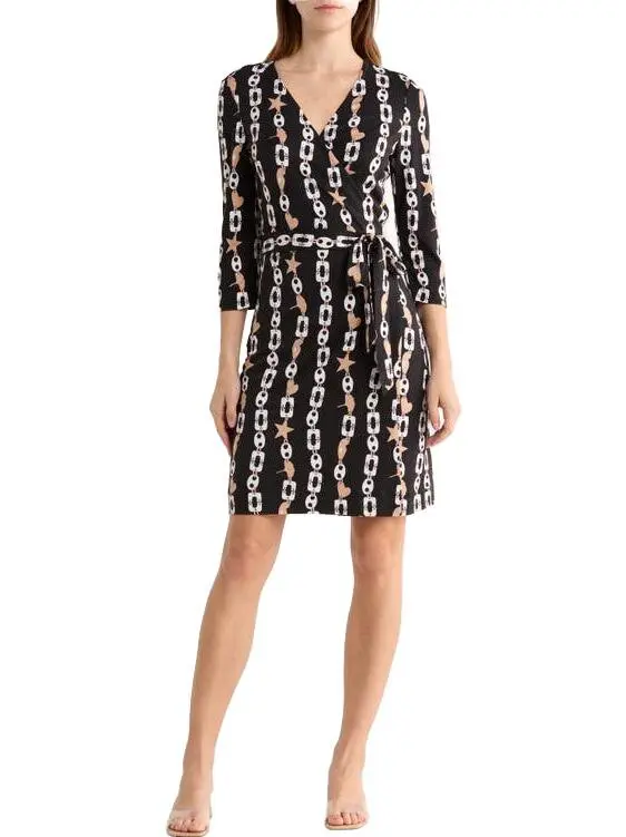 Diane Von Furstenberg Printed Silk Jersey Wrap Dress - Charms Large