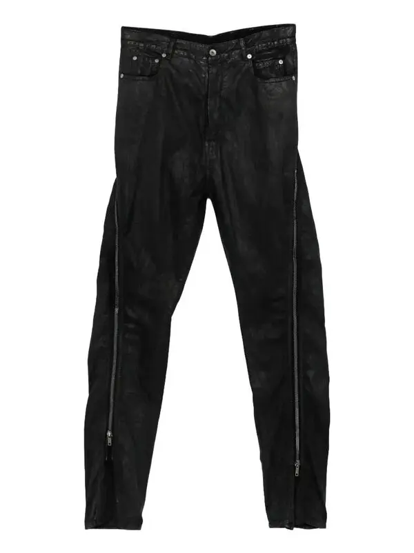 Rick Owens Buttoned Zip-detail Jeans - Black
