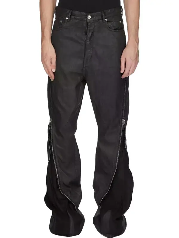 Rick Owens Buttoned Zip-detail Jeans - Black