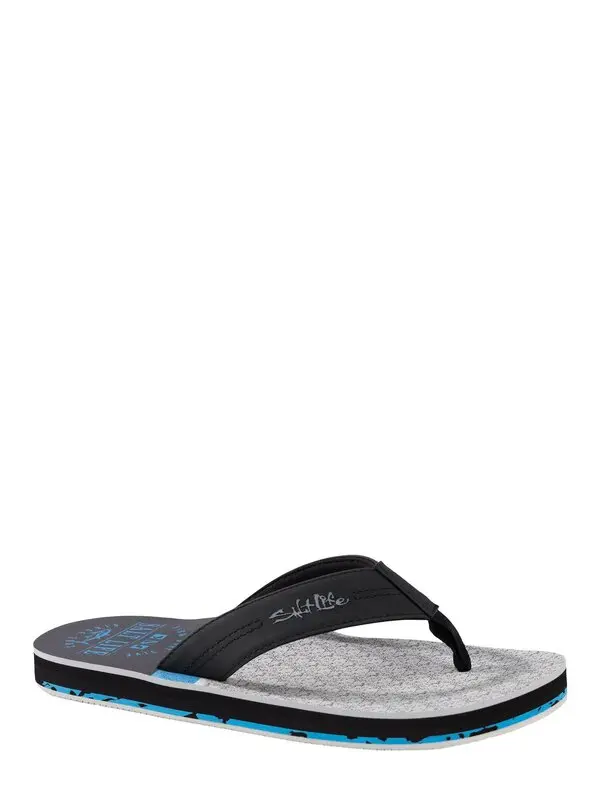 SALT LIFE Harbor Flip Flop - Black Black