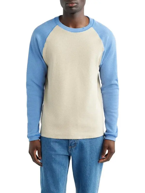 925 ORIGINALS Spring Training Thermal Raglan Sleeve T-shirt - Puddy/blue