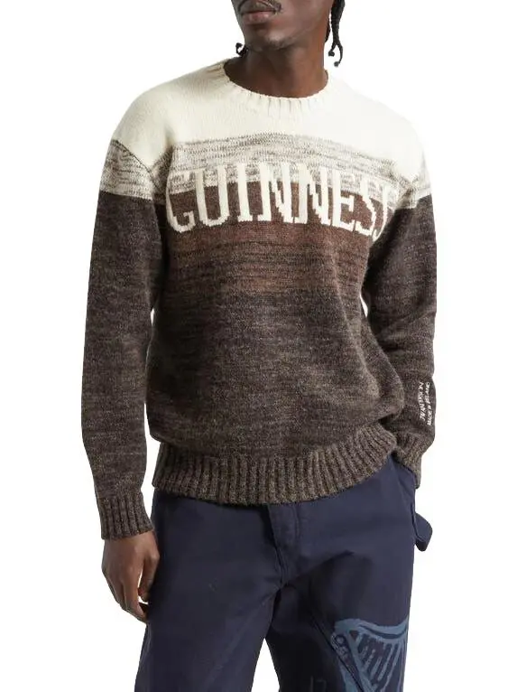 JW Anderson X Guinness Intarsia Logo Wool Blend Sweater - Brown