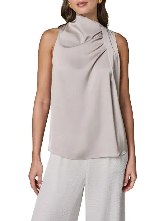Donna Karan New York Twist Drape Shoulder Tank - Tuscan Grey