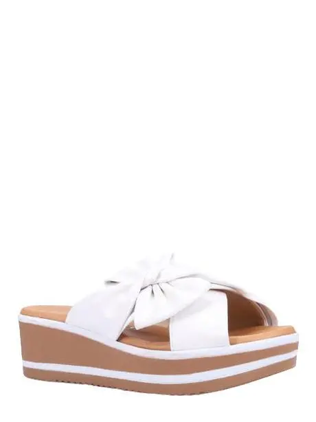Ron White Paislee Platform Wedge Slide Sandal - White