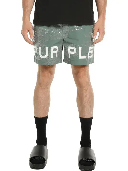 PURPLE BRAND Water Repellent Performance Shorts - Green