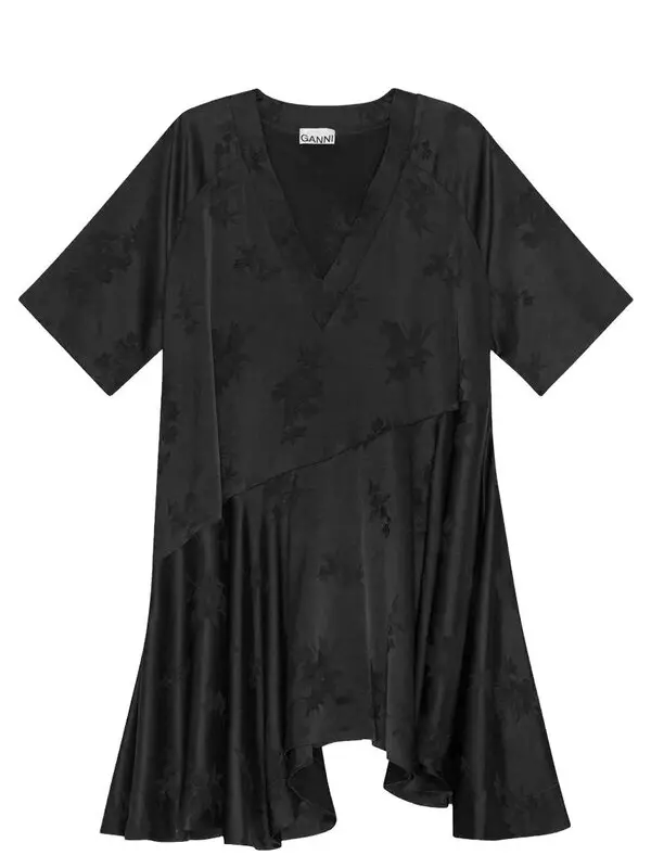 GANNI V-neck Dress - Black