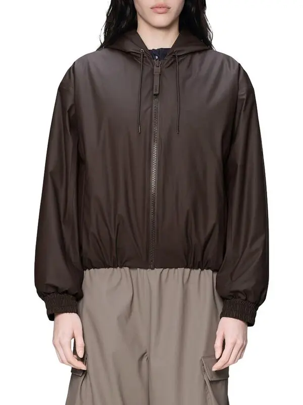 Rains Lohja Insulated Bomber Rain Jacket - Bark