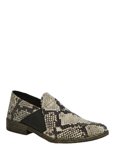 DJANGO AND JULIETTE Kefect Slip-on Shoe - Black White Snake Leather