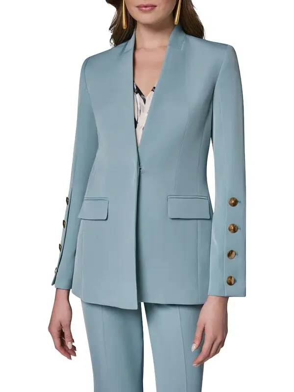 Donna Karan New York Collarless Jacket - Waterlily
