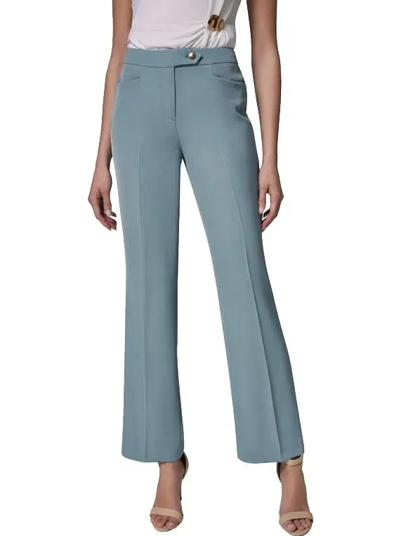 Donna Karan New York Straight Leg Ankle Trousers - Waterlily