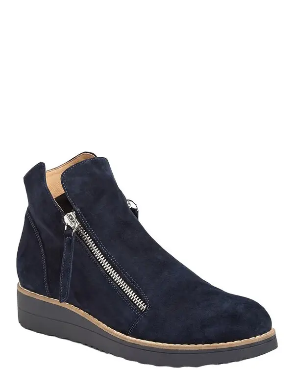DJANGO AND JULIETTE Ohmy Double Zip High-top Sneakers - Navy Suede
