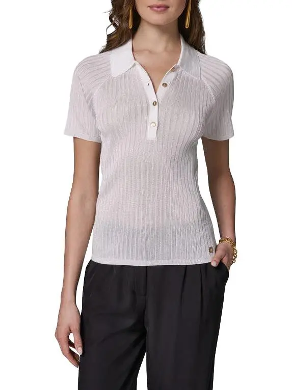 Donna Karan New York Rib Polo - Cream