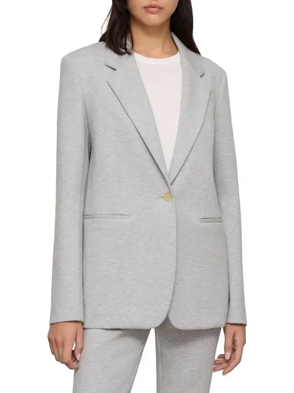 Lafayette 148 New York Scuba Mélange Blazer - Greystone Melange