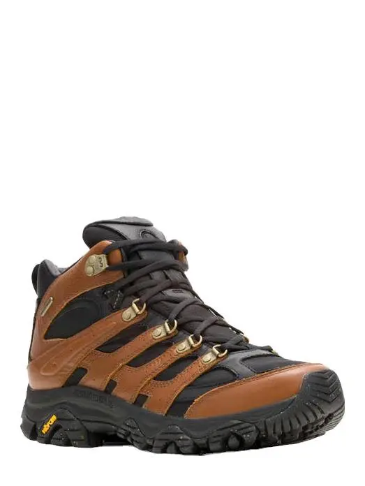Merrell Moab 3 Luxe Leather Waterproof Mid Hiking Boots - Black/brown