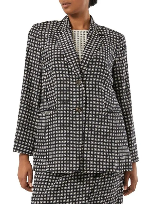 Marina Rinaldi Umano Silk Blazer - Midnight Blue