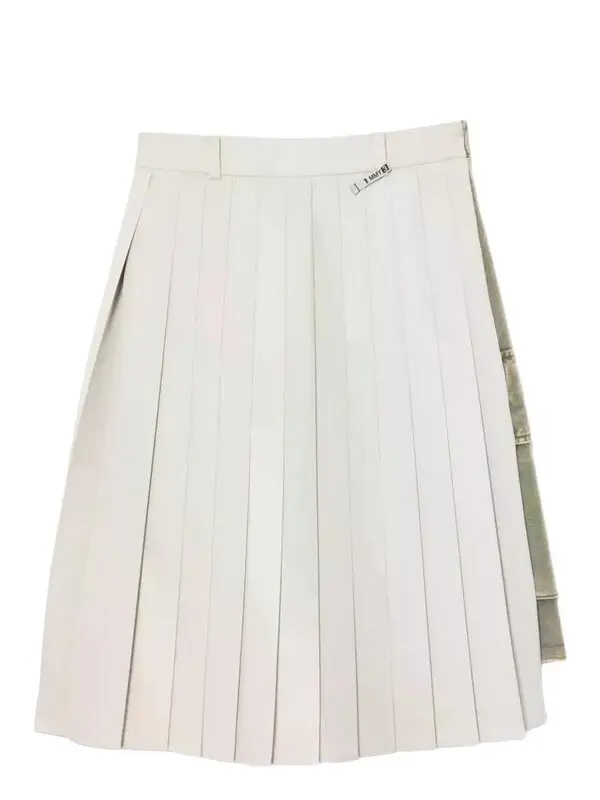 Mihara Yasuhiro Pleated Midi Skirt - Neutrals