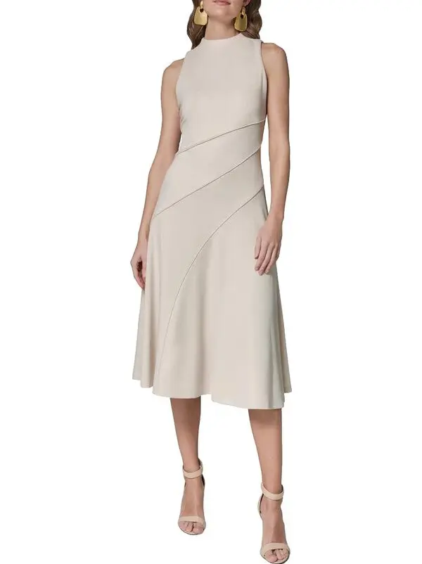 Donna Karan New York Sleeveless Fit & Flare Midi Dress - Vellum