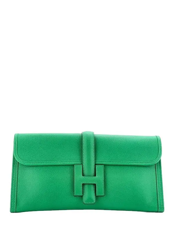 Hermès 29 Jige Elan Clutch Epsom - Green