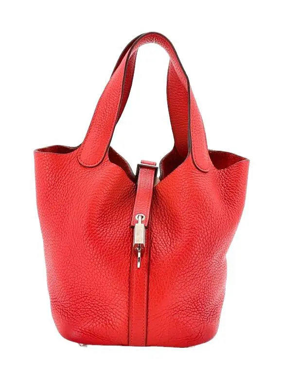 Hermès Pm Picotin Lock Bag Clemence - Red