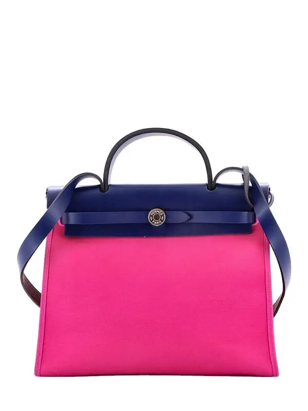 Hermès 31 Herbag Zip - Pink/ Blue/ Pink