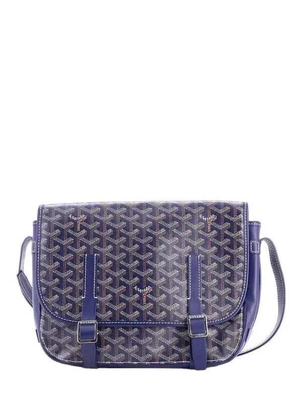 Goyard Mm Belvedere Messenger Bag Coated Canvas - Blue