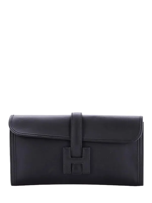 Hermès 29 Jige Elan Clutch - Black
