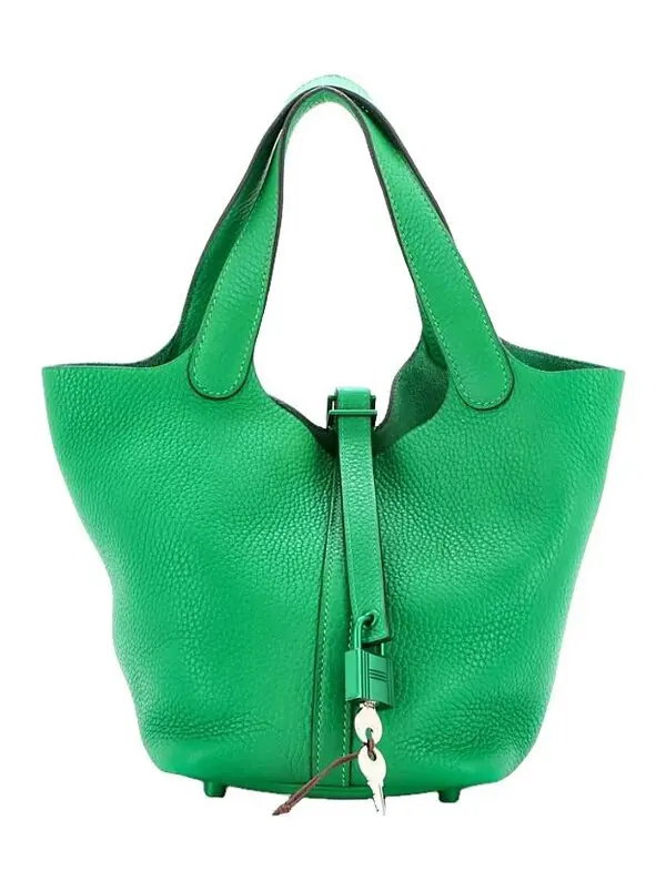 HERMES Picotin Lock Bag Pm Clemence - Green