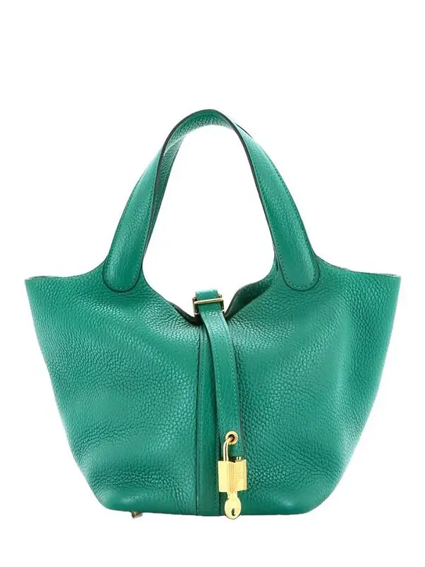 Hermès Picotin Lock Bag Clemence Pm - Green