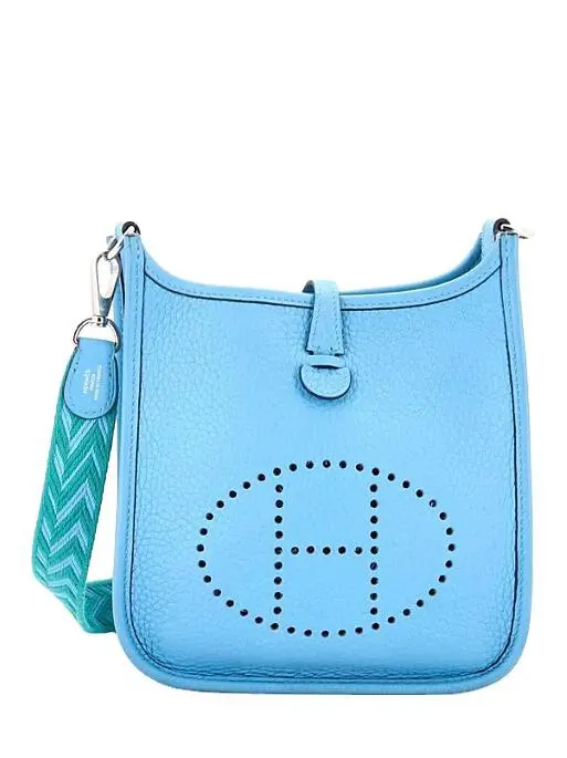 Hermès Tpm Evelyne Bag Gen Iii Clemence - Blue