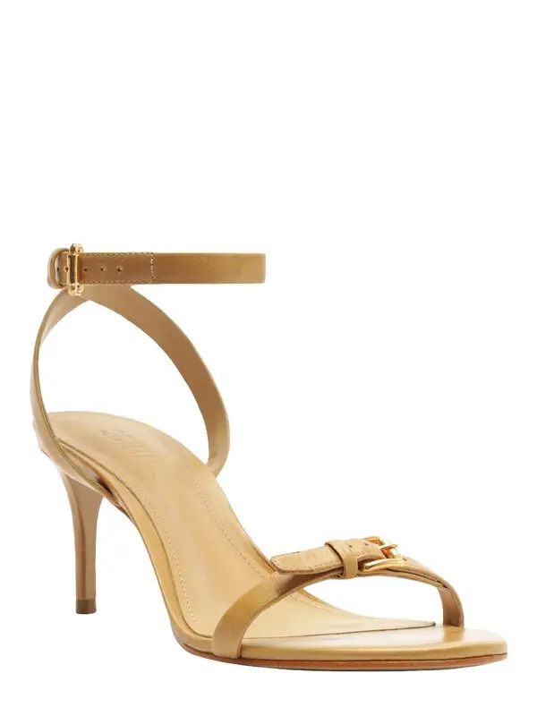 Schutz Aurora Mid Heel Sandal - Light Wood