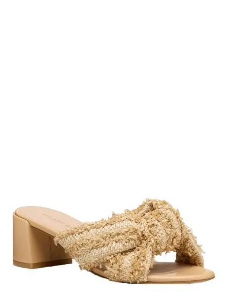 STUART WEITZMAN Soplaya Block Heel Slides - Natural/natural Castell